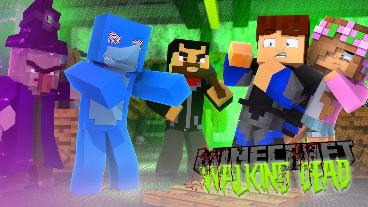 Minecraft THE WALKING DEAD - SHARKY IS HYPNOTIZED AND KILLS LITTLE ...