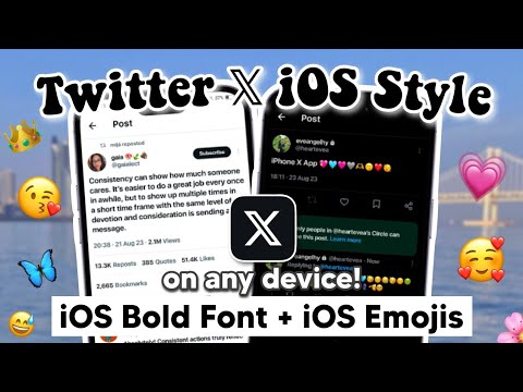 Twitter 𝕏 App with iOS Bold Font and iOS Emojis on any device! - YouTube