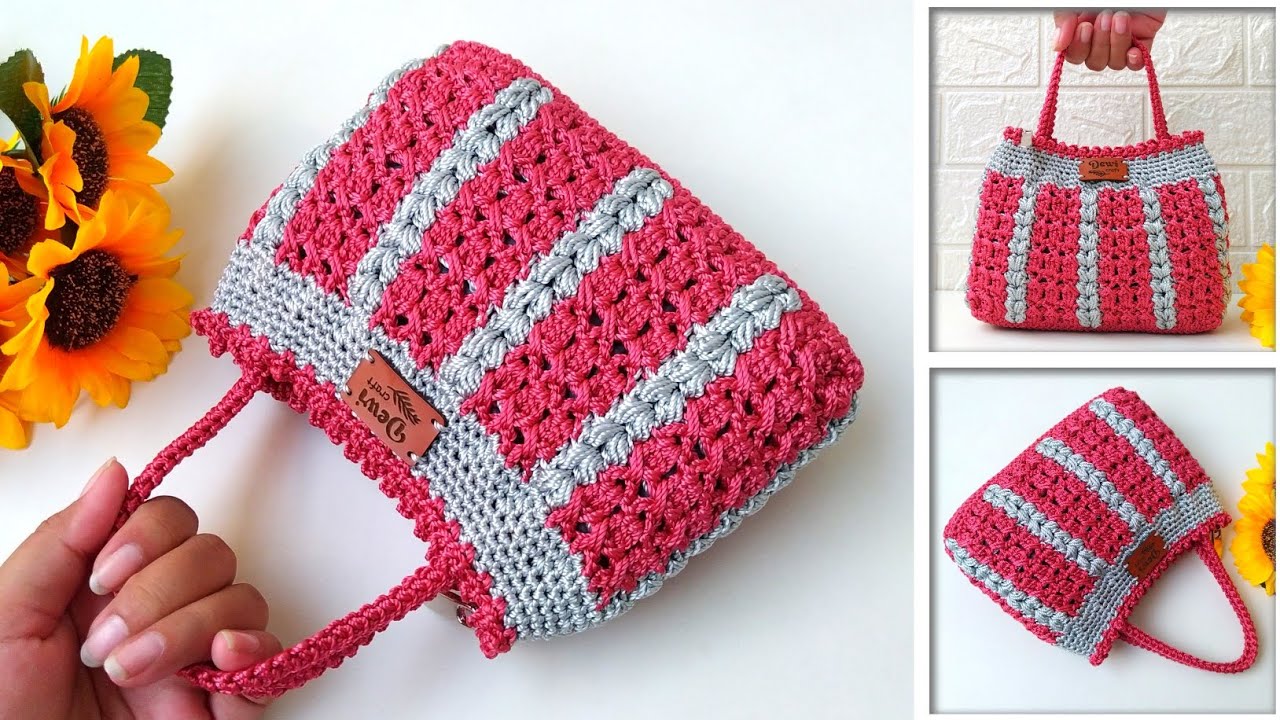 CROCHET BAG EASY FOR BEGINNERS, VERY BEAUTIFUL BAG RESULTS - YouTube