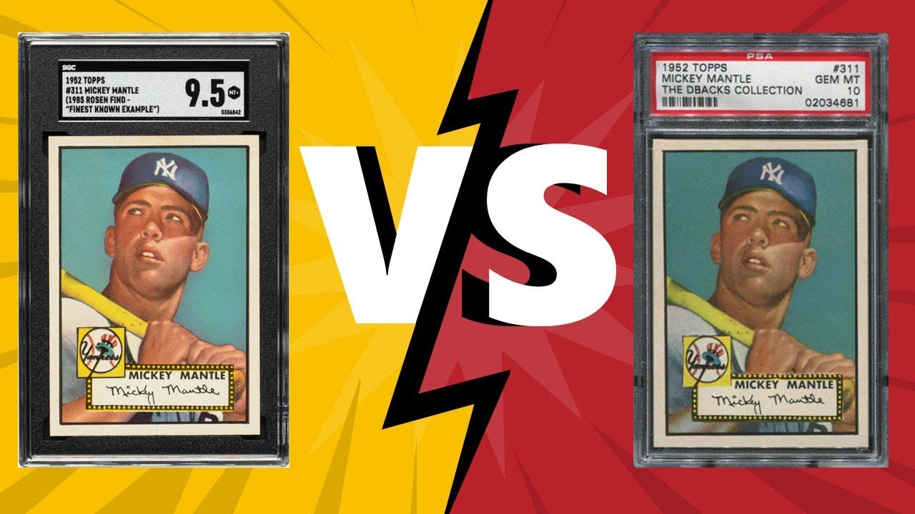 PSA 10 VS. SGC 9.5 1952 Topps Mickey Mantle - YouTube