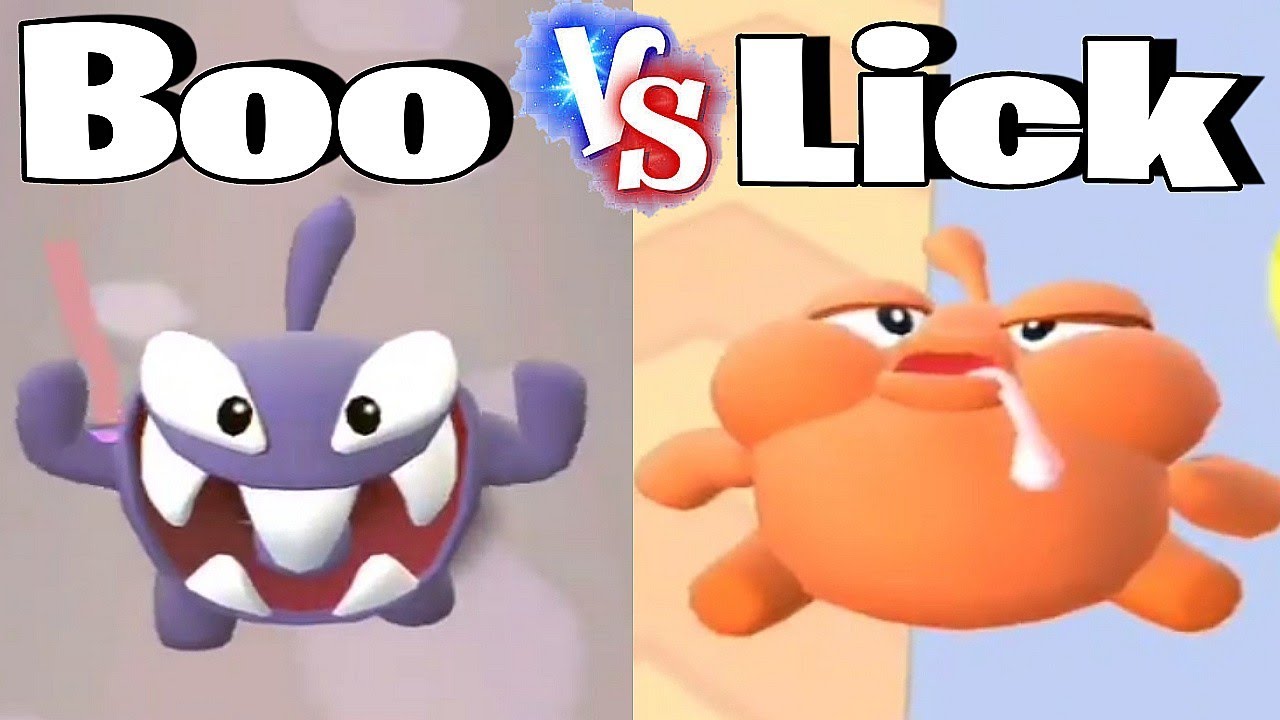 Om Nom Run Characters Boo vs Lick Gameplay - YouTube