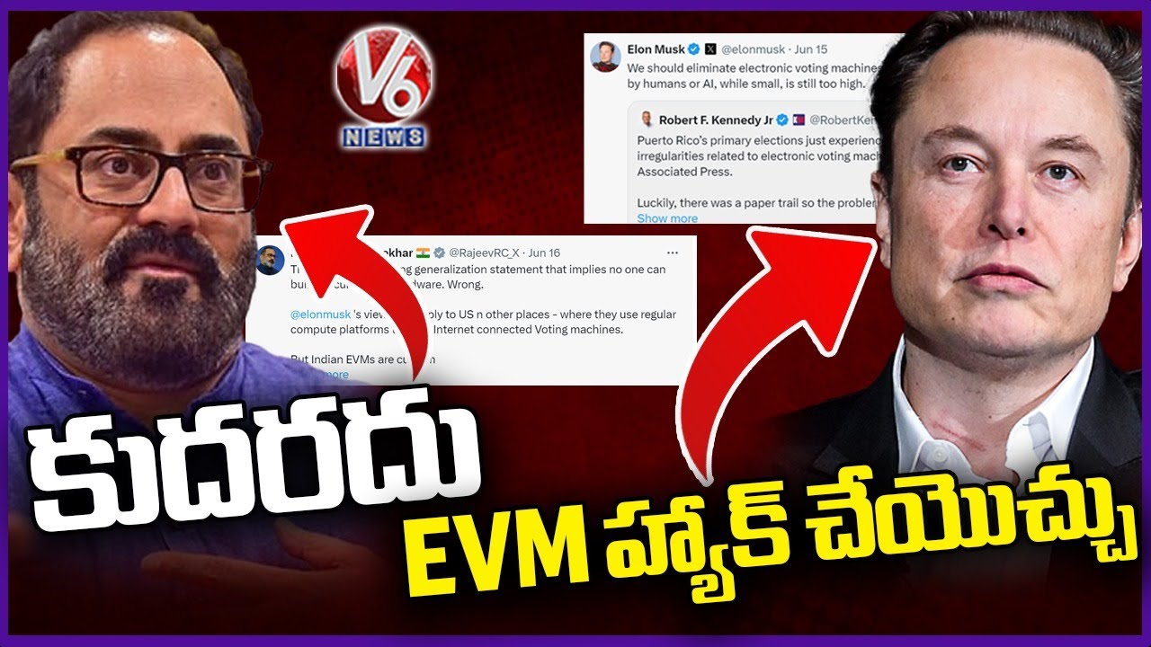 Elon Musk EVM News : Former Minister Comments On Elon Musk Over EVM Controversy | V6 News - YouTube