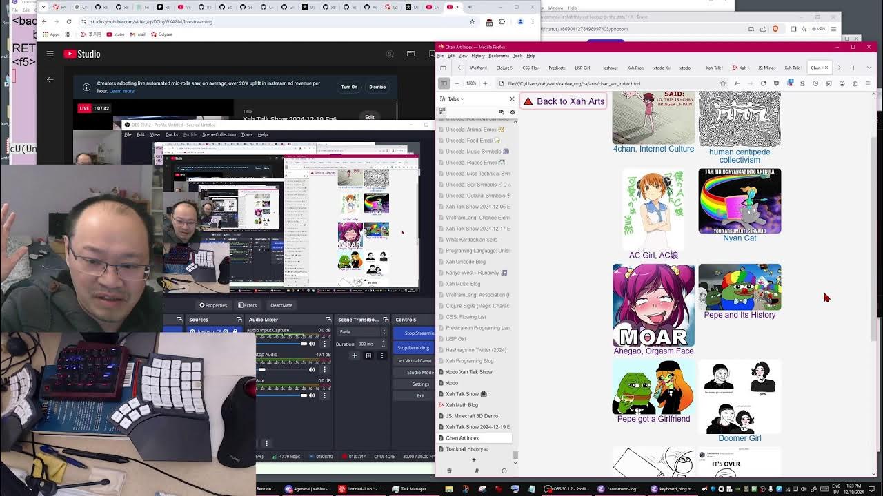 Xah Talk Show 2024-12-19 Ep604, I SUPPORT THE CURRENT THING - YouTube