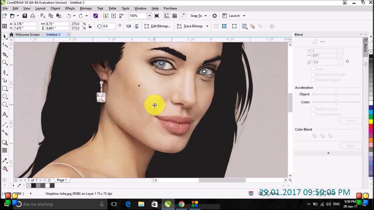 how to drow line art in corel drow part 2 - YouTube