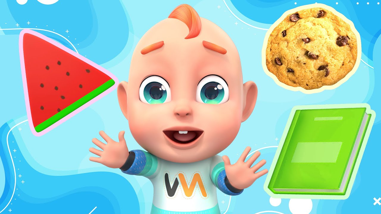 Learn Shape with Food Song - Wheels On The Bus and More | Rosoo Nursery ...