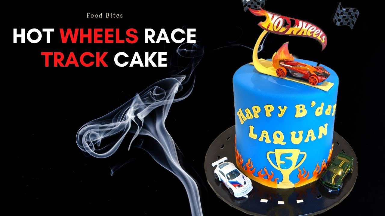 Hot wheels race track cake | Hot wheels themed fondant decoration cake ...