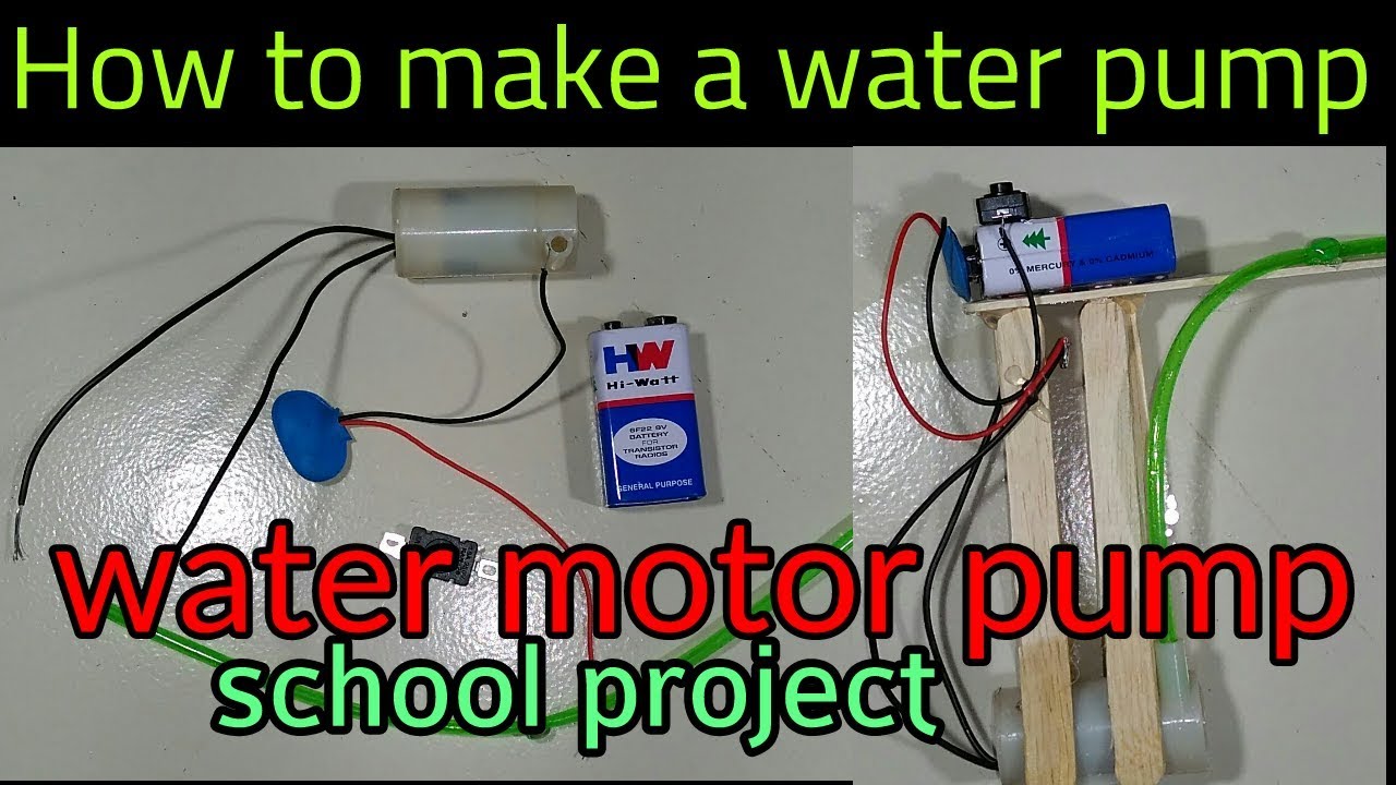 how to make a water pump || mini motor water pump at home - YouTube