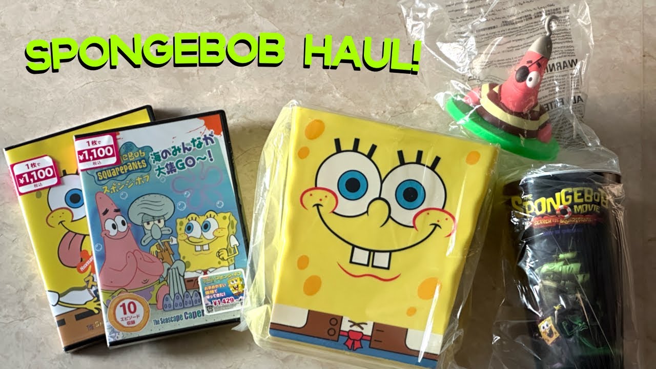 Japanese SpongeBob DVDs + SpongeBob Movie 4 Merch! | SpongeBob Haul ...
