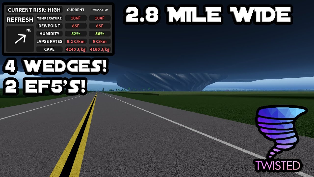 2.8 Mile Wide EF5 Wedge! || Twisted - Roblox - YouTube