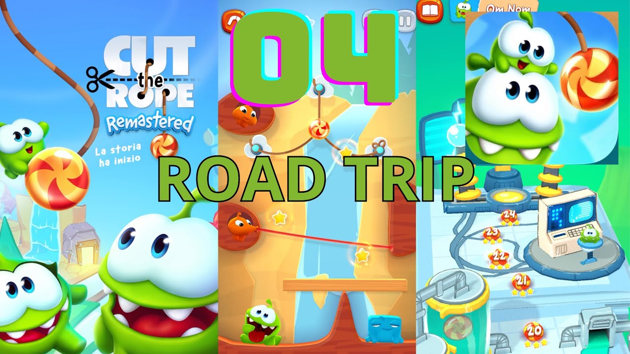 Cut the Rope remastered, iOS, Apple Arcade, Levels 1-24, Book 04, Road ...