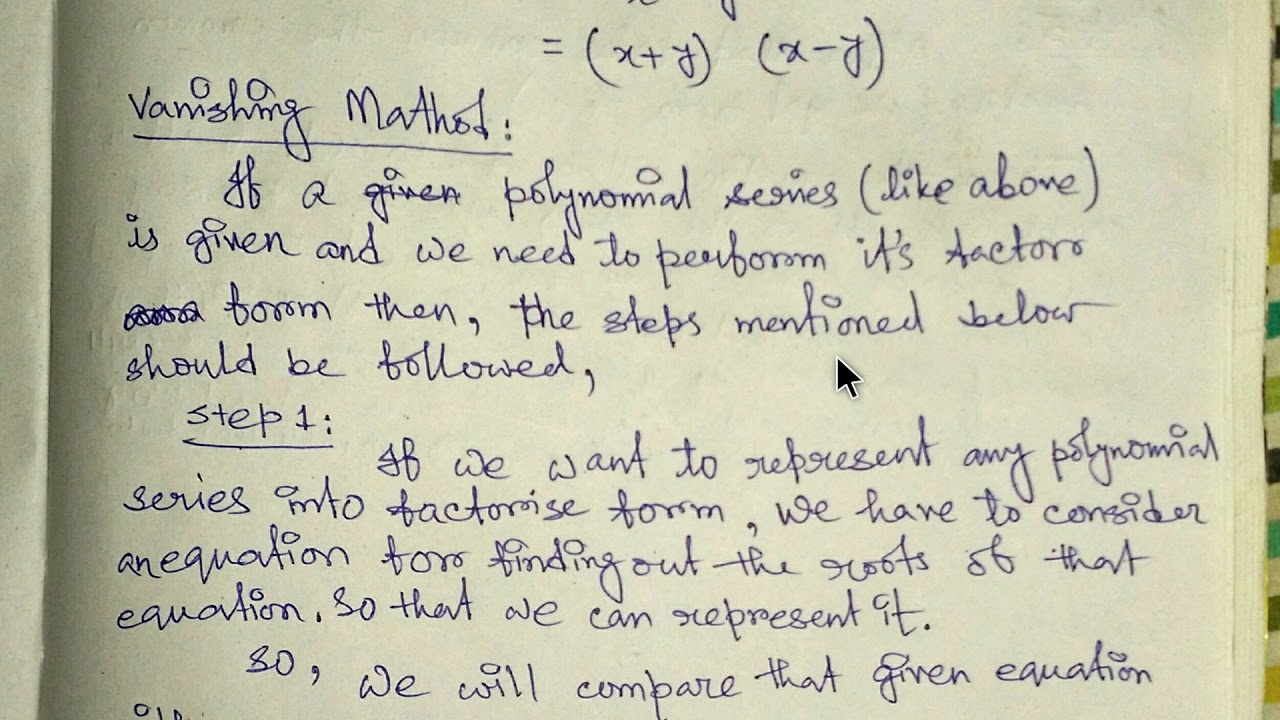 Vanishing Method TUTORIAL - YouTube