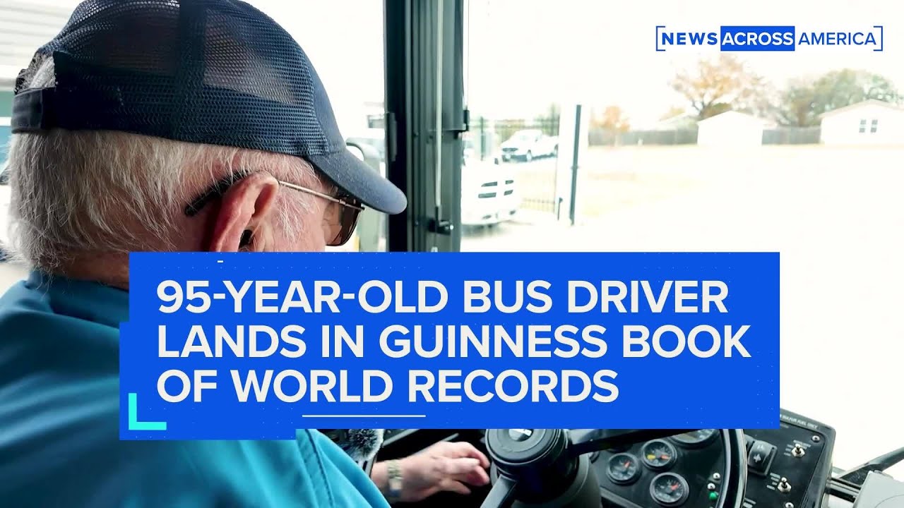95-year-old bus driver lands in Guinness Book of World Records - YouTube