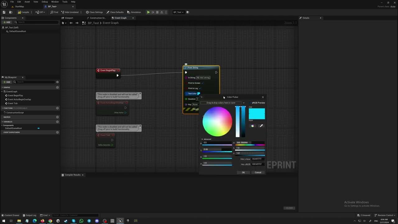Unreal Engine 5: Print string (blueprint) - YouTube