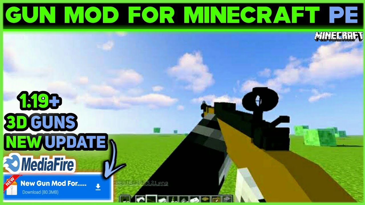 How To Download Gun Mod For Minecraft Pocket edition 1.19+ | gun mod ...