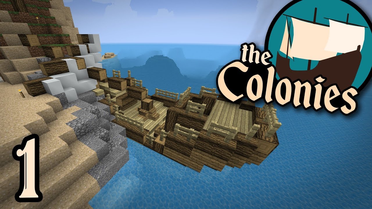 SHIPWRECKED! ☸ The Colonies EP1 [Minecraft 1.13 Survival] - YouTube