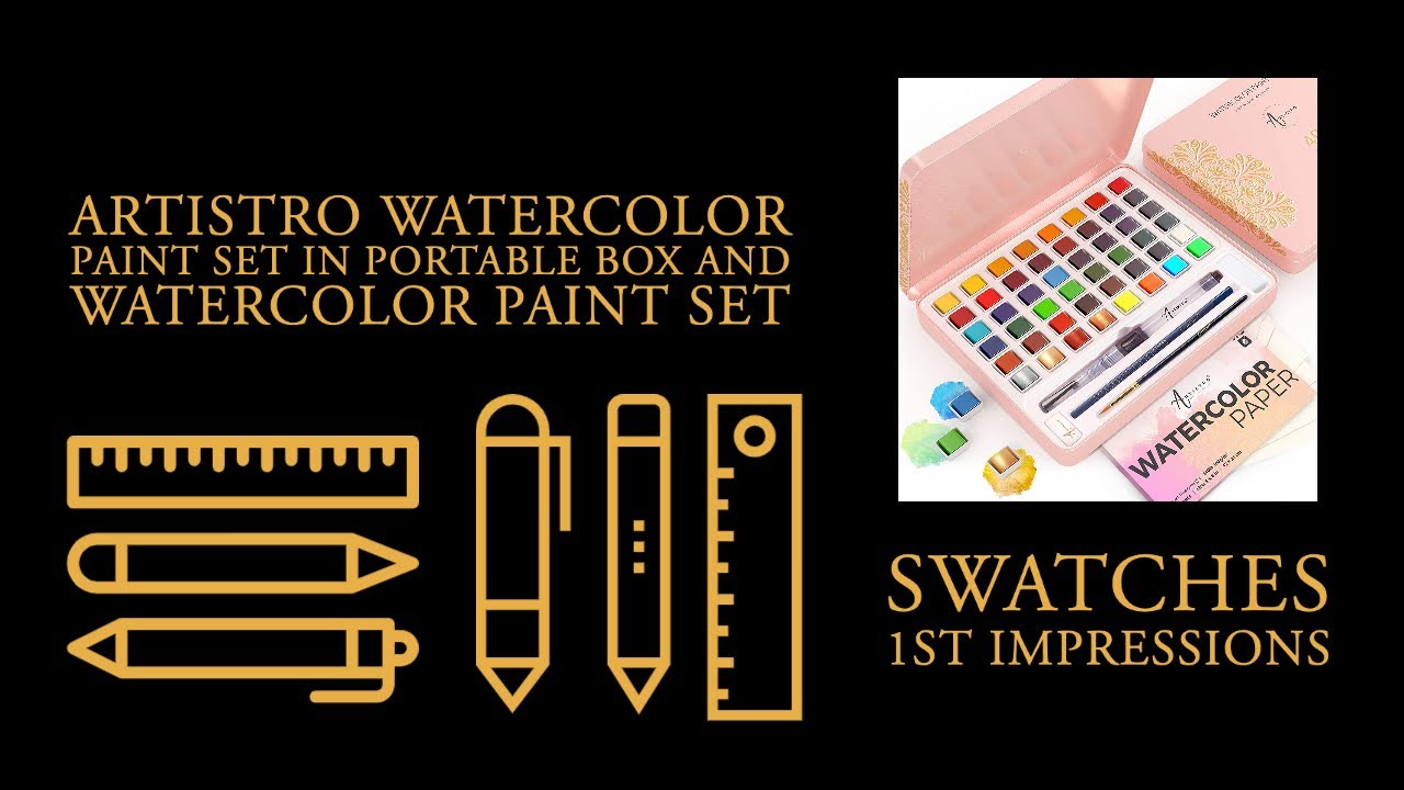 Artistro 48 Color Watercolor Paint Set - YouTube