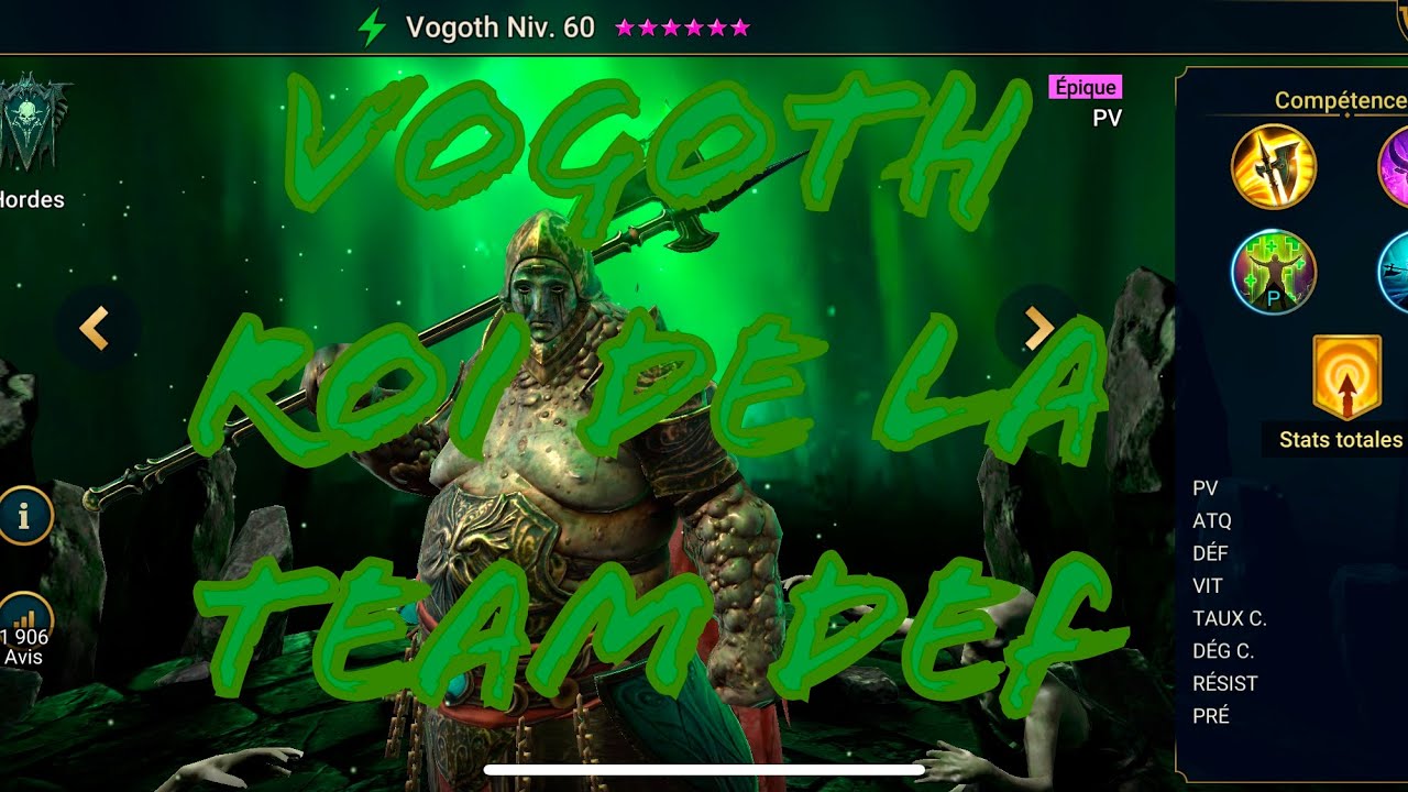 TEAM ARÈNE #3 TEAM LENTE : LILITHU, LYDIA , MAGNARR ET VOGOTH / Raid ...