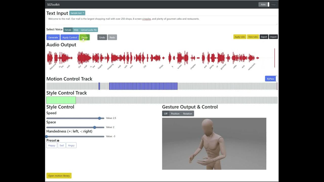 SGToolkit: An Interactive Gesture Authoring Toolkit for Embodied Conversational Agents - YouTube