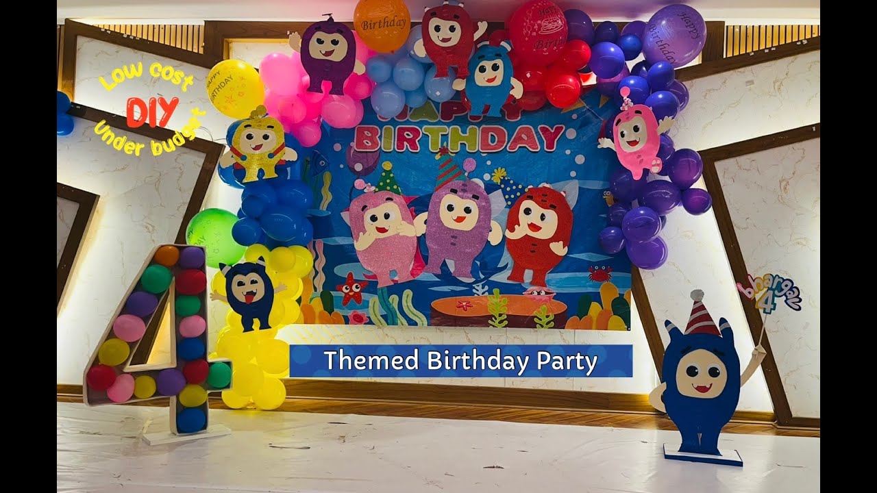 DIY Birthday Decoration Idea | Theme based Bday Party | Minibodds Theme ...