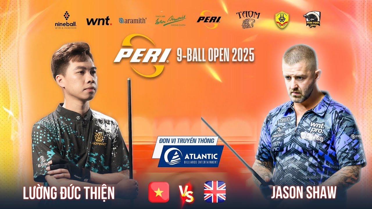 🔴 TRỰC TIẾP | Lường Đức Thiện vs Jason Shaw |Peri 9 ball Open 2025 ...