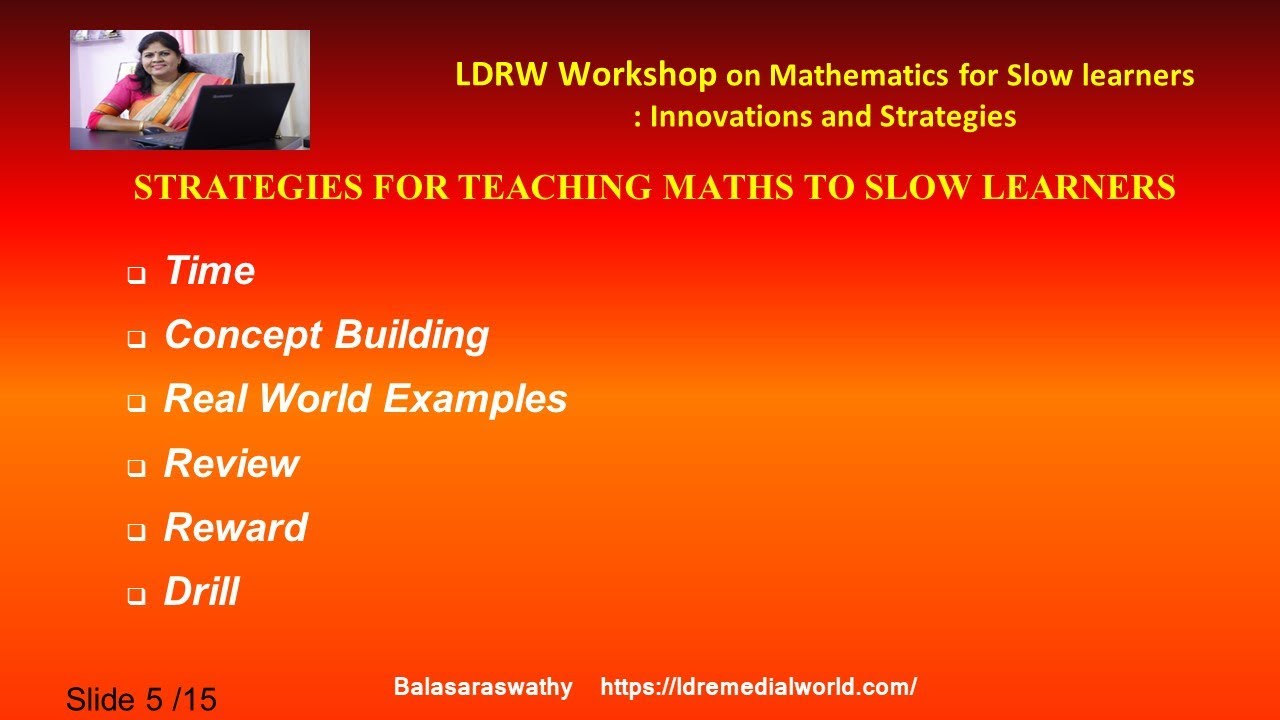 Strategies for teaching Math's to slow learners - YouTube