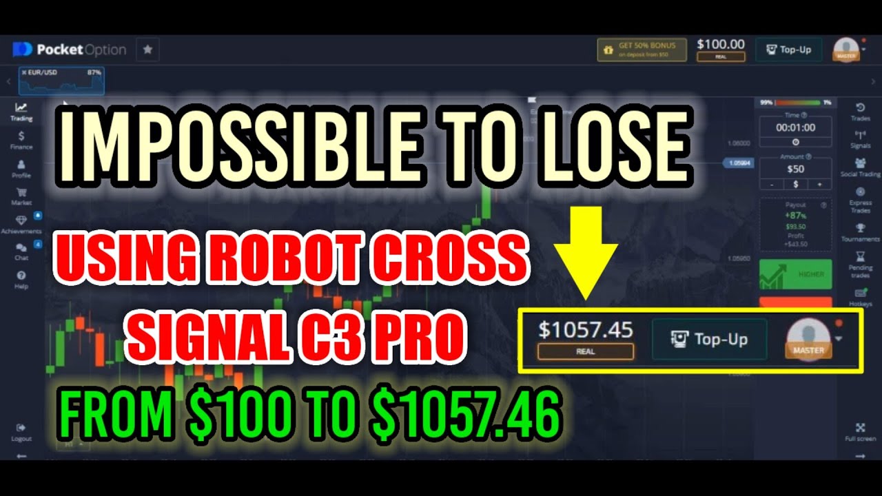 Impossible To Lose Using Robot Cross Signal C3 Pro - From $100 To 1057. ...