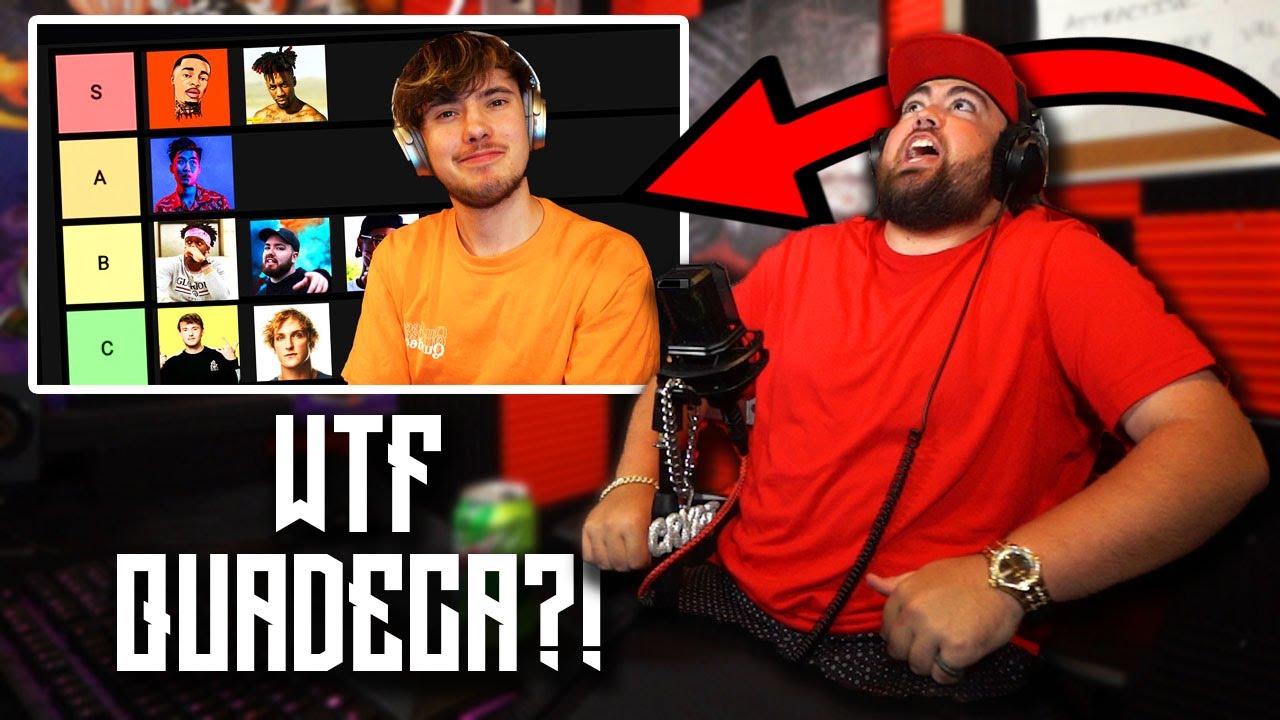 CRYPT REACTS to Quadeca YouTube Rapper Tier List (KSI, Ricegum ...