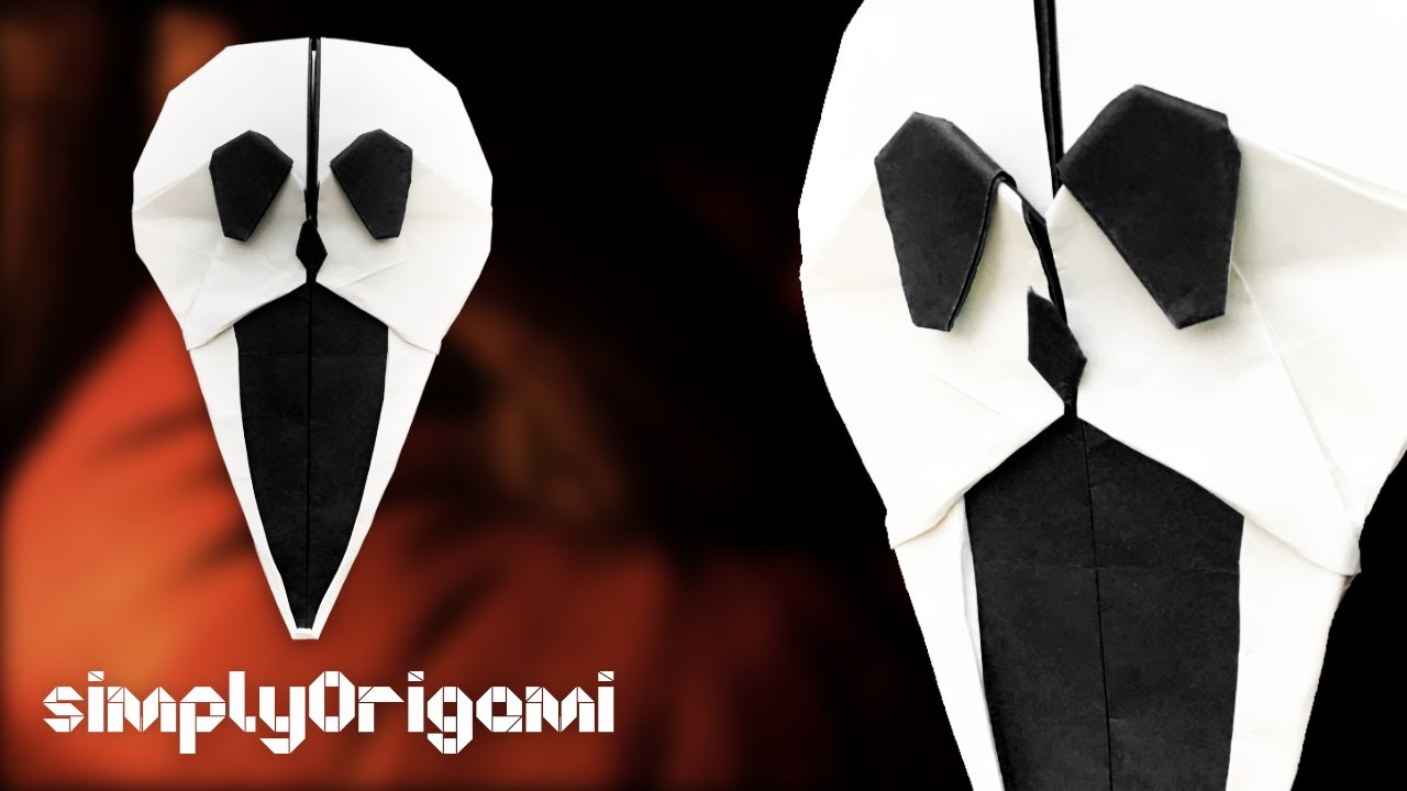 ORIGAMI Scream Mask | make an EASY paper HALLOWEEN MASK | How To 🌸 | by ...