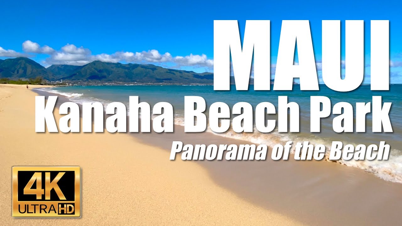 Sweeping view of breathtaking tropical setting at Kanaha Beach Park ...