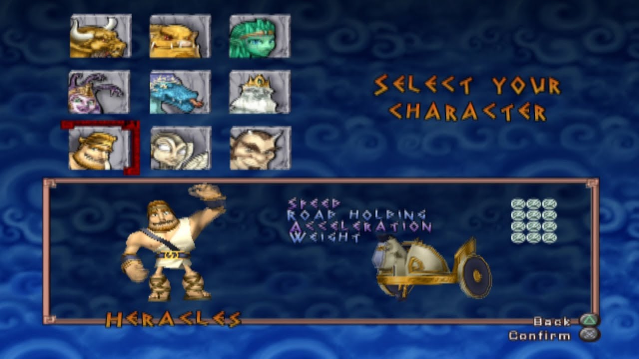 Heracles Chariot Racing All Characters [PS2] - YouTube