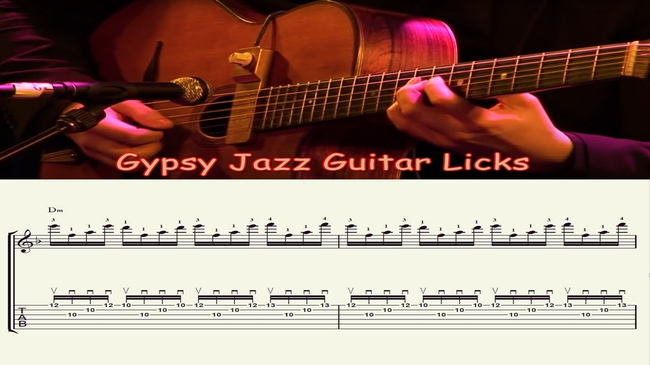 Gypsy Jazz Guitar Lick -Stochelo Rosenberg (Bossa Dorado) Dm ,120BPM ...
