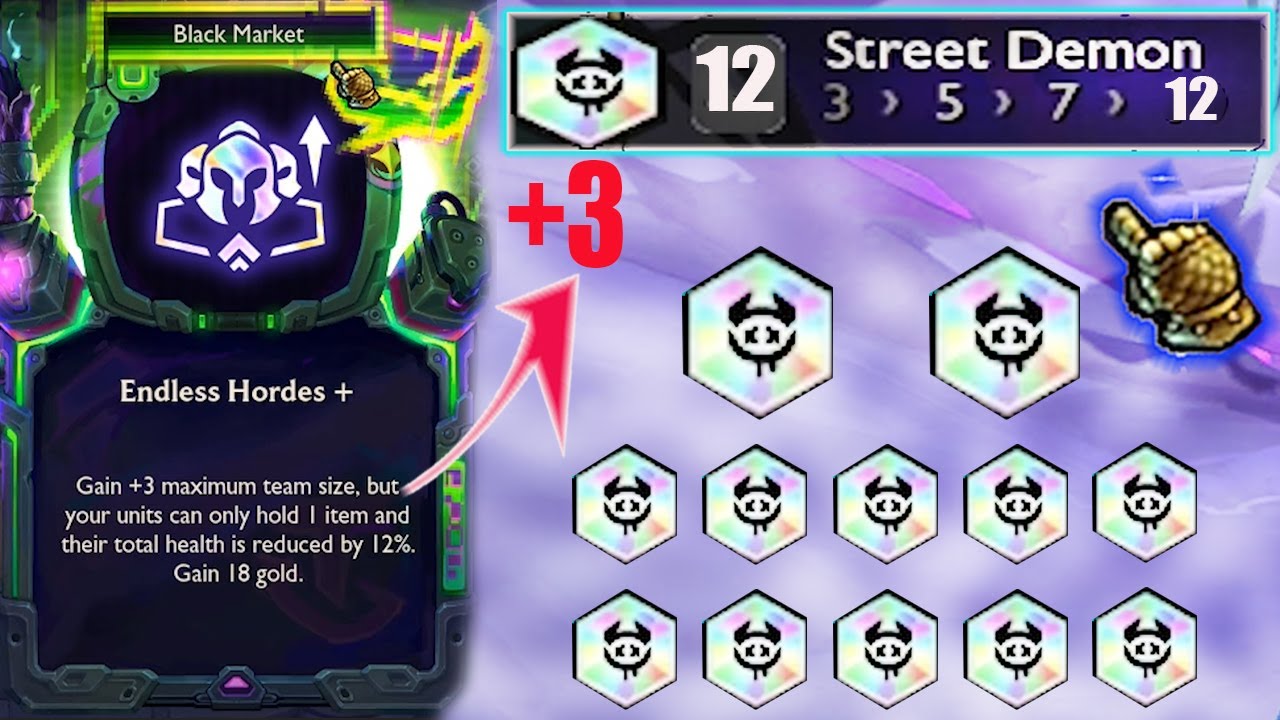 12 STREET DEMON + Endless Hordes + Full Board !!!? | TFT SET 14 RANKED ...
