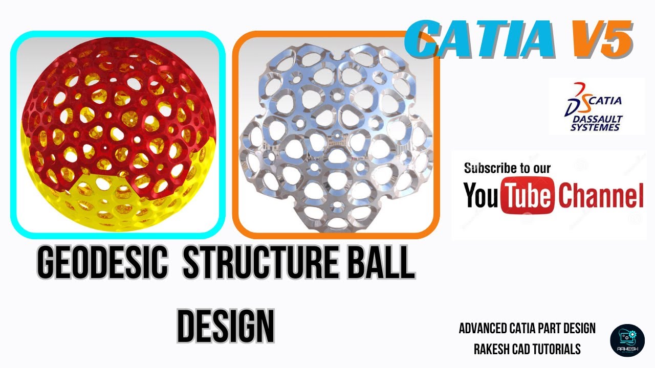 Geodesic Structure Ball Design In Catia V5 | Catia V5 Advanced Part ...