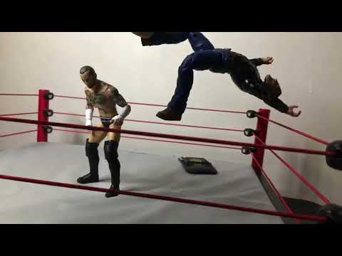 AEW HANGMAN OVER THE TOP ROPE CLOSE-LINE STOP MOTION - YouTube