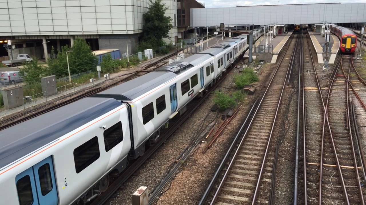 (HD) Brand New Thameslink 700107 Departs Gatwick Airport Working 3T24 ...