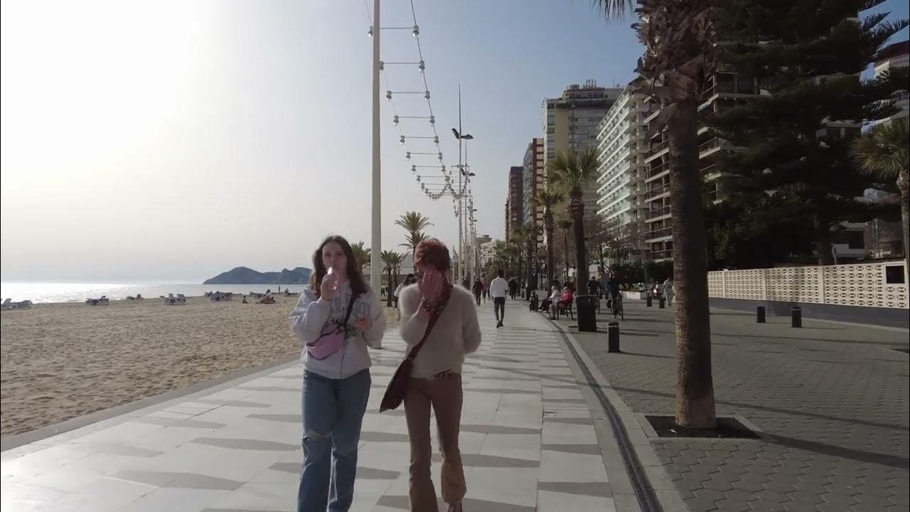 A walk on Levante beachfront Benidorm 4K🇪🇸 - YouTube