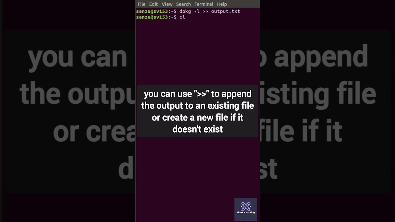 How To Save Command Output In File In Linux YouTube How To Save Command Output In File In Linux YouTube