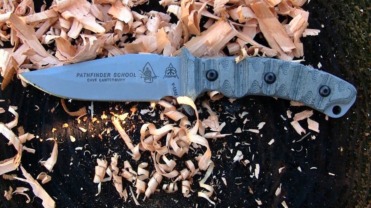 Tops Knives Pathfinder School Fixed Knife - YouTube