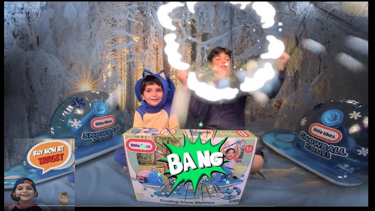 Indoor Snowball Challenge who will win? Sonic or upgrade - YouTube