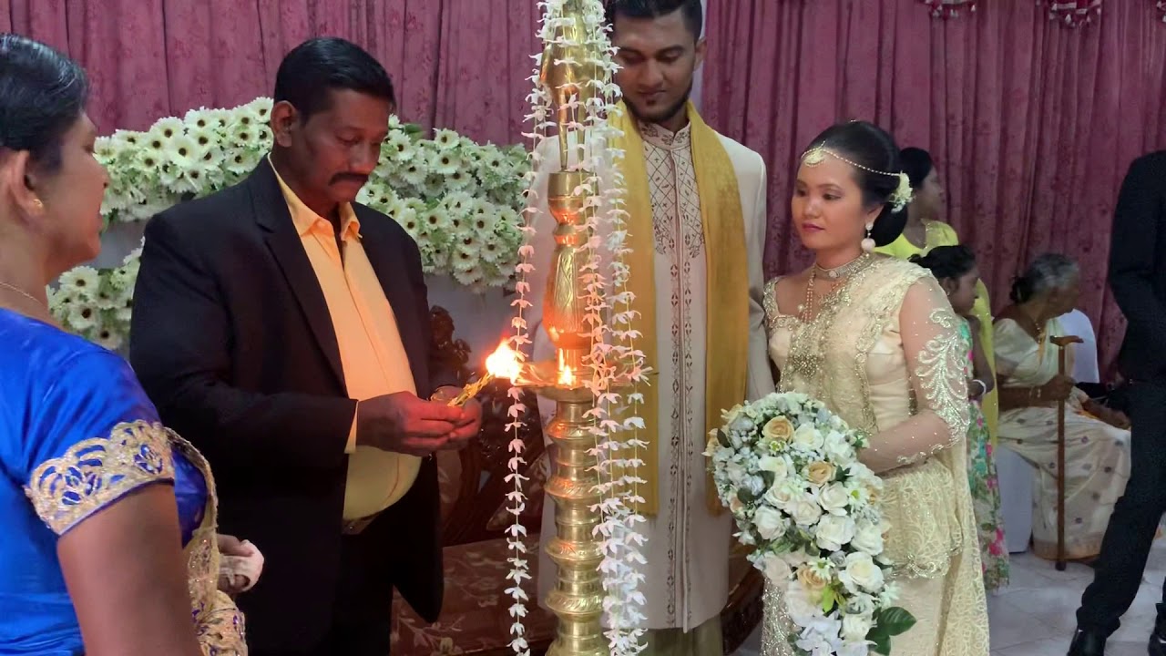 Poruwa ceremony. Our traditional wedding. Lighting candles. Sri Lanka ...