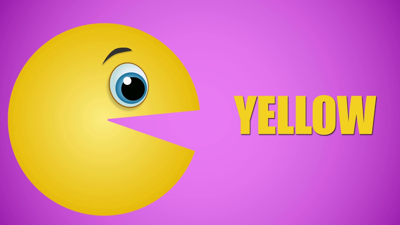 Pacman learn colours for kids - YouTube