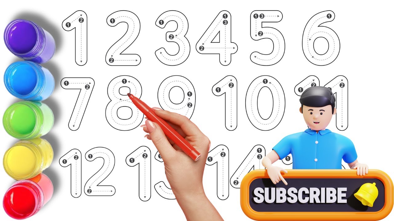 Number, ABC song, ABCD, A to Z, Kids rhymes, collection for writing ...