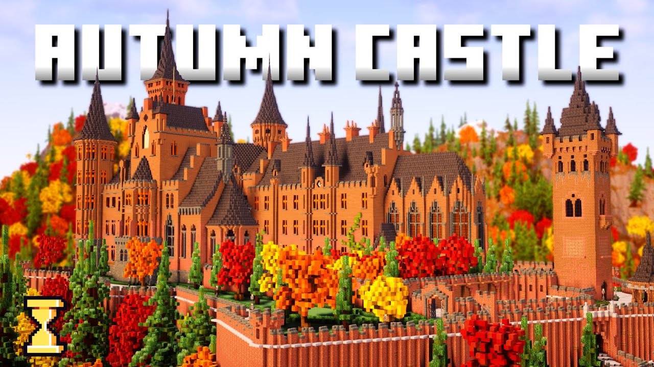 Creating a Fall-themed Castle in Minecraft - YouTube