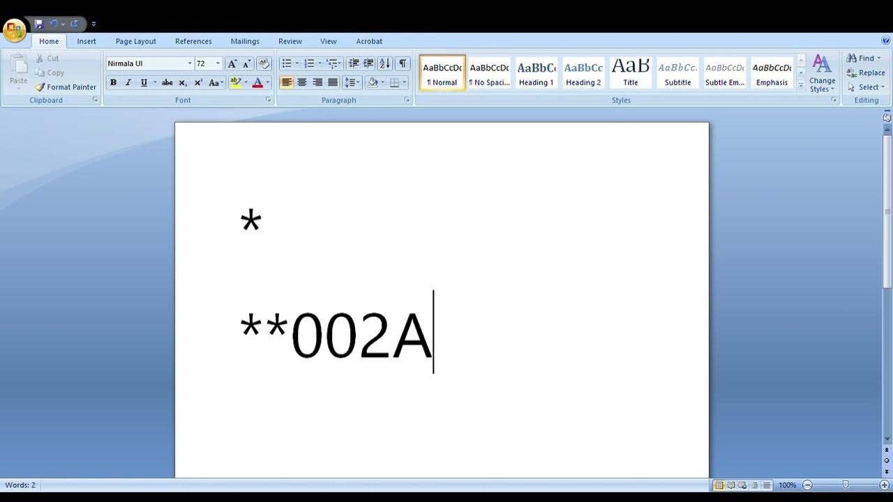 How to insert star * symbols in Word: How to find star symbol #winword ...