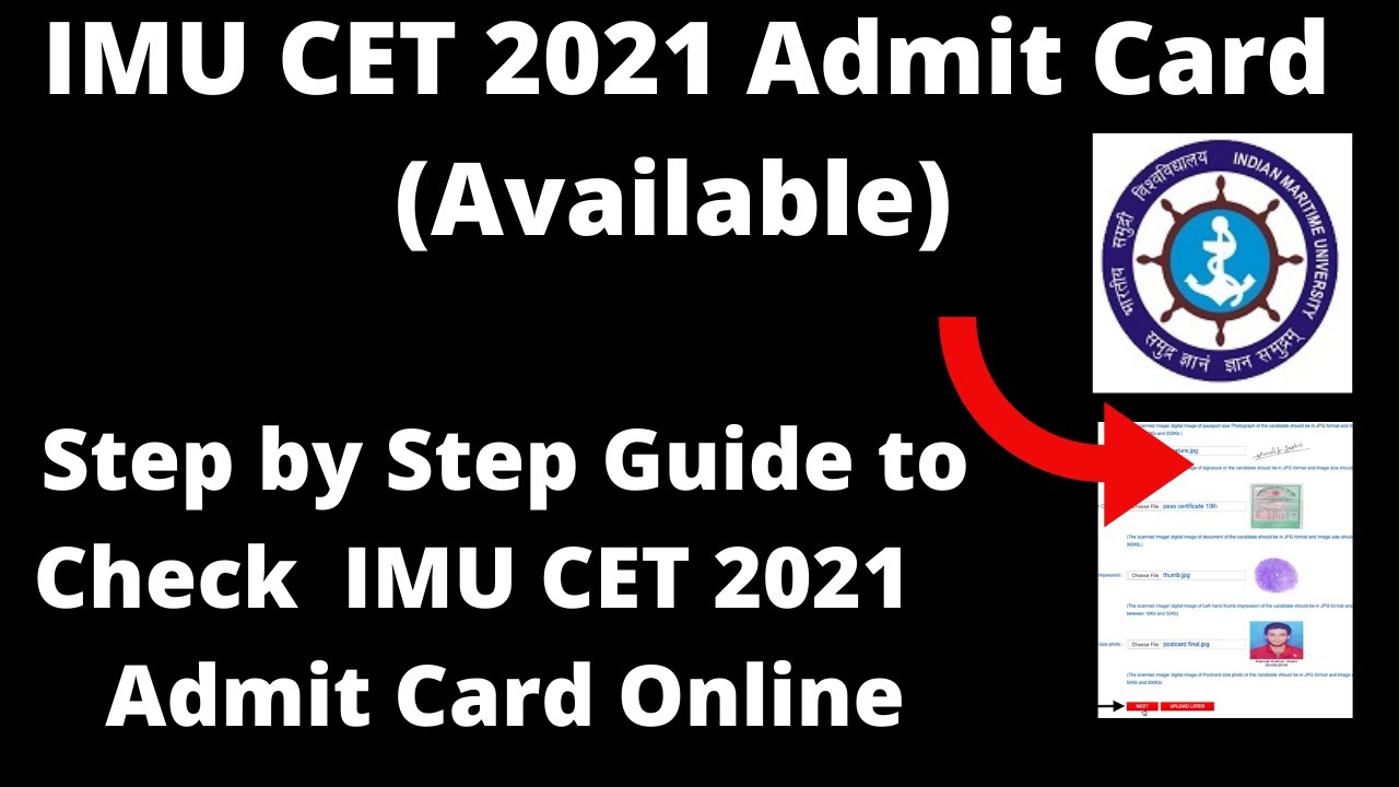 IMU CET 2021 Admit Card (Released) - How to Download IMU CET 2021 Admit ...