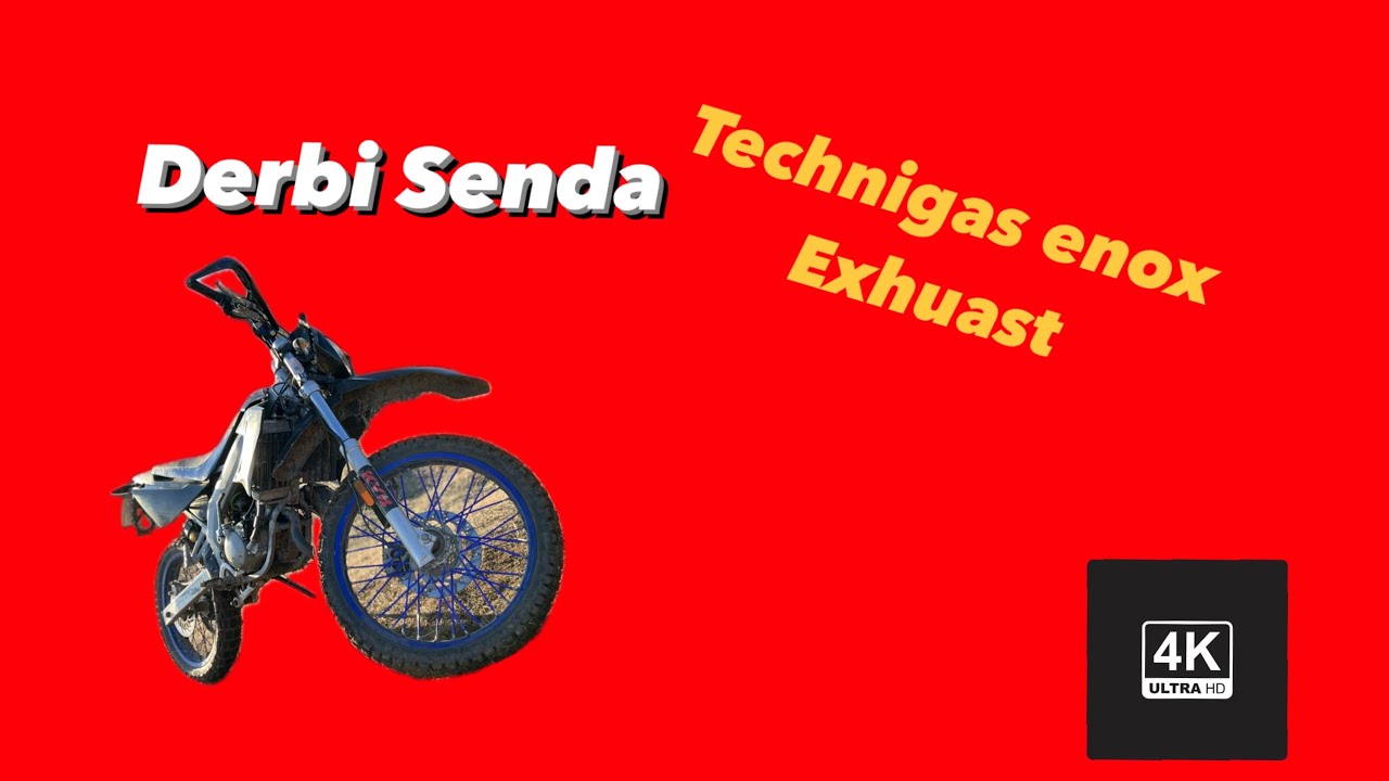 Derbi Senda|4K| Technigas Enox exhaust test (A 50cc is good for enduro ...
