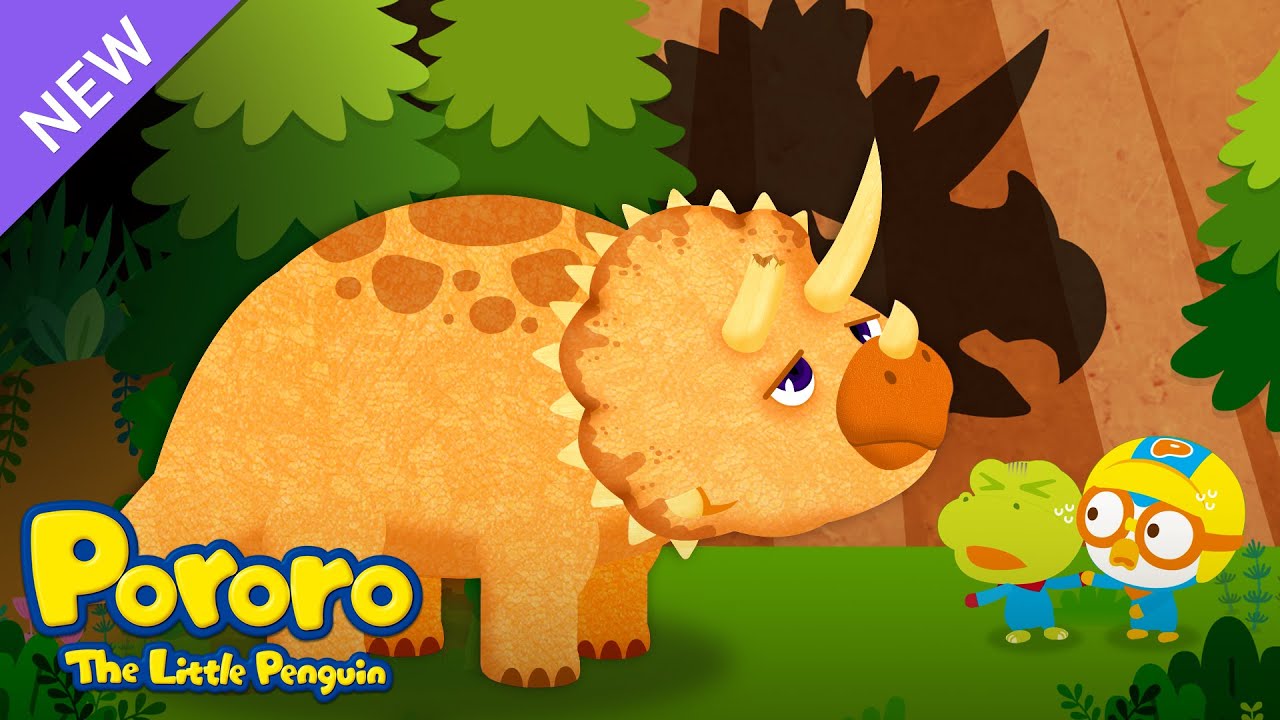 Pororo and Three-horned Dinosaur | Dinosaur Song for Kids🎵 | Pororo the ...