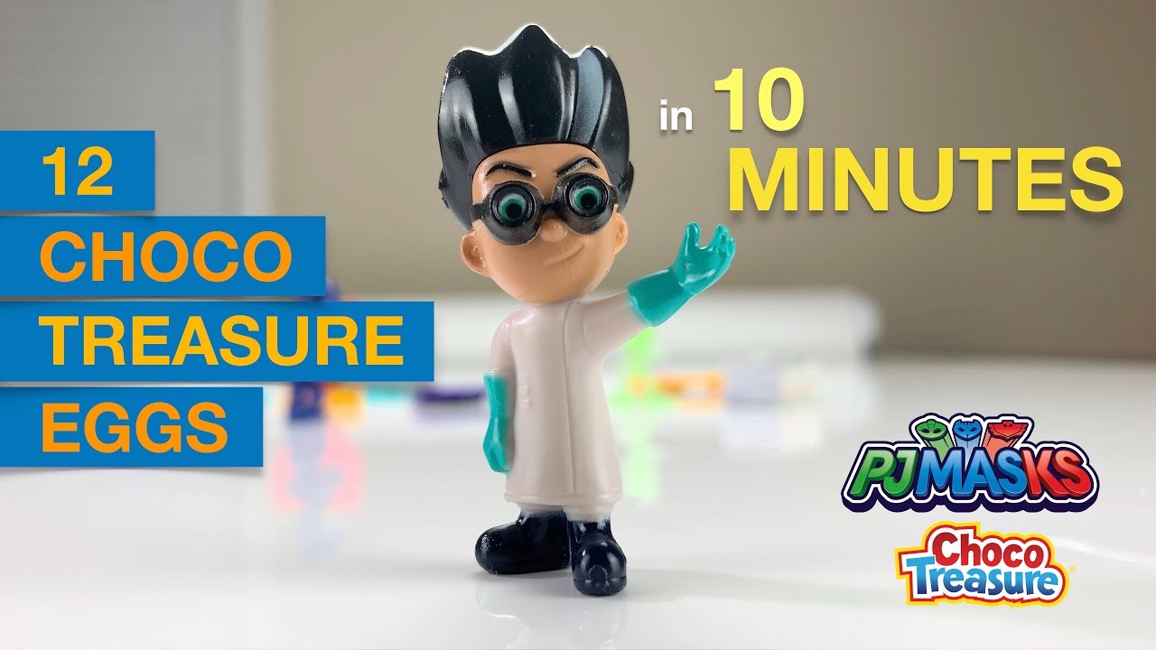 FULL BOX OF 12 PJ MASKS CHOCO TREASURES OPENED IN 10 MINUTES - YouTube