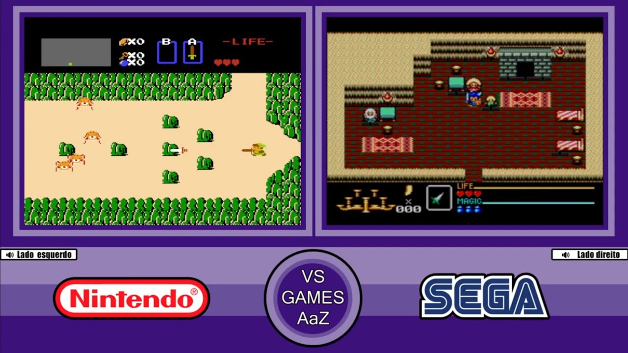 Legend of zelda VS Golden Axe Warrior (NES VS Master System) Side by ...
