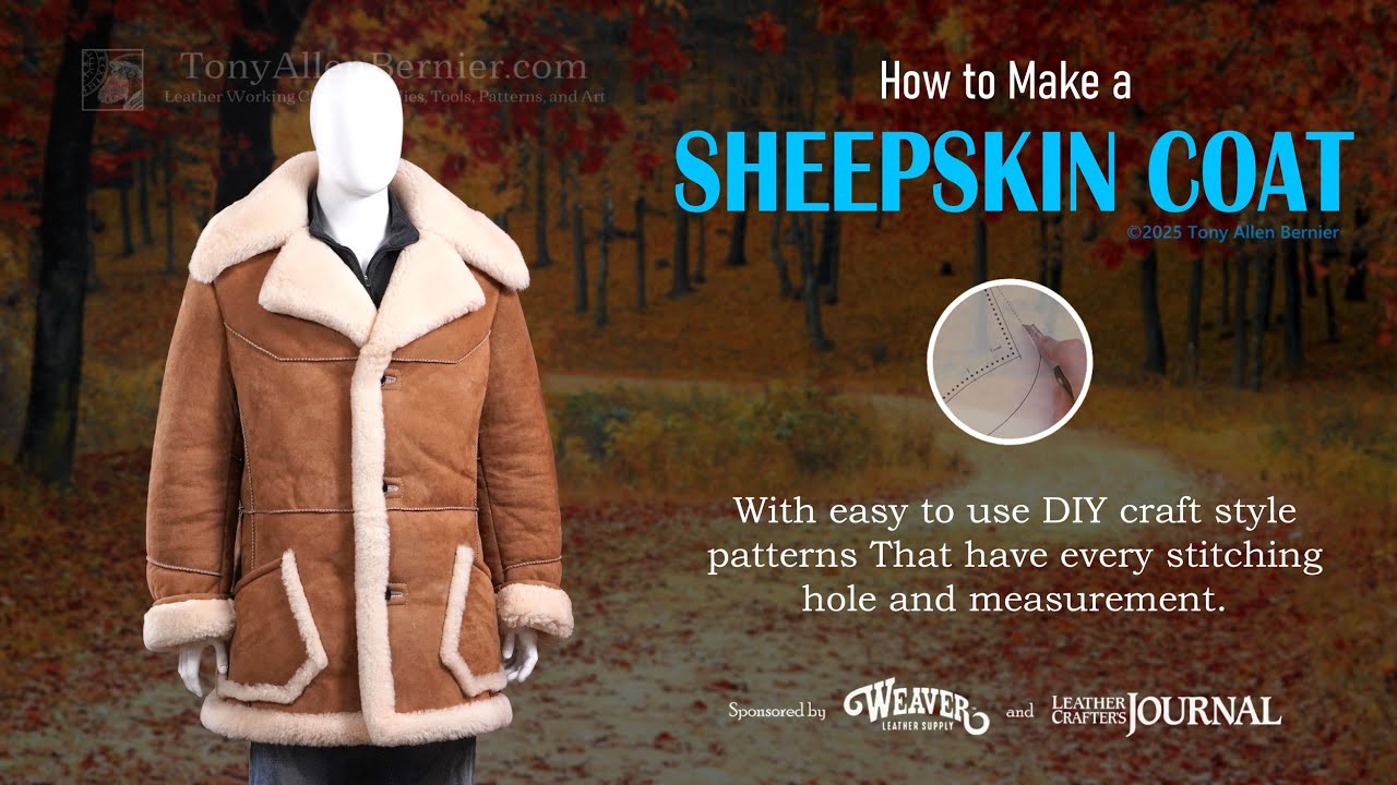 How to make a Sheepskin Coat with DIY Leather Craft Patterns. Shearling ...